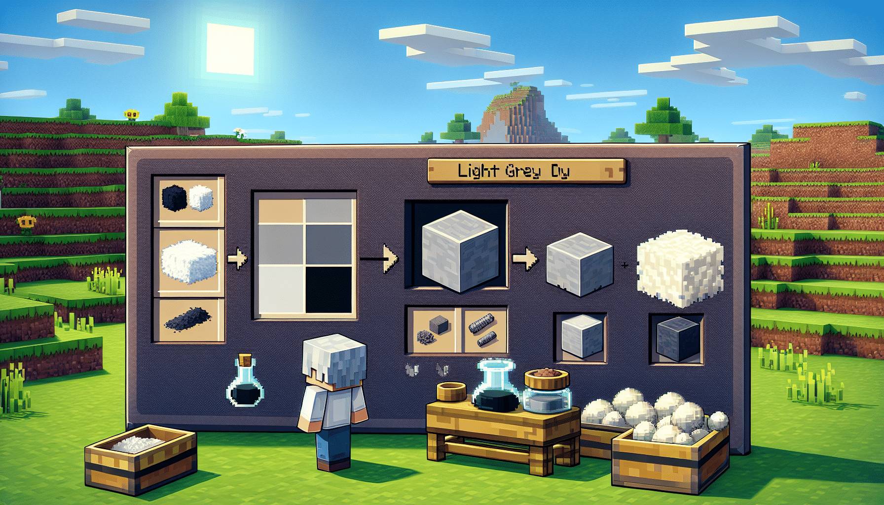 Cómo Conseguir Tinte Gris Claro En Minecraft