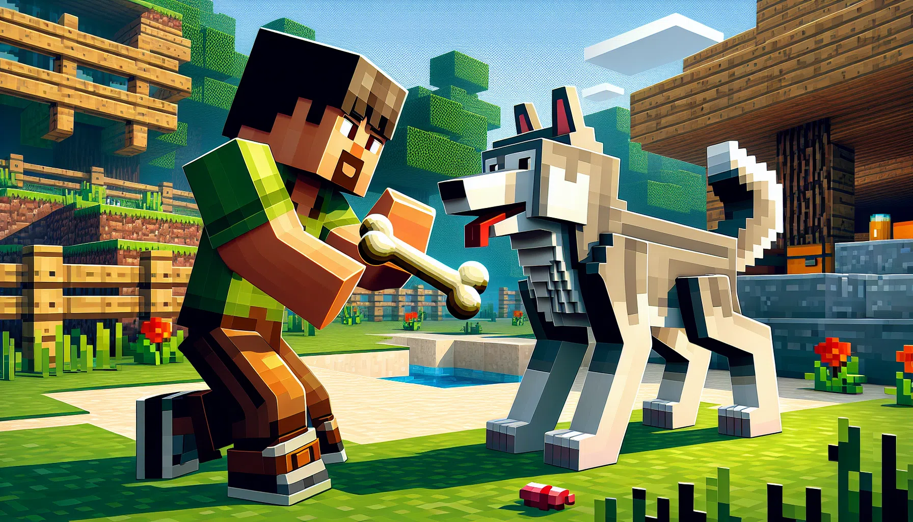 Cómo Domesticar Un Lobo En Minecraft