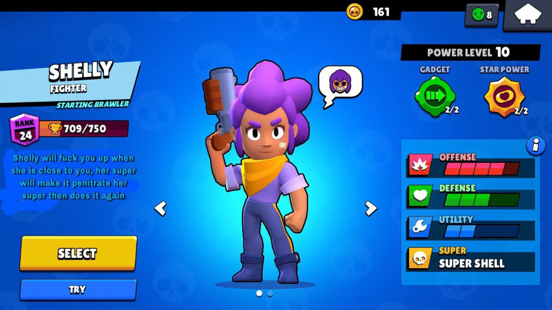 Cuántos años tiene Shelly de Brawl Stars