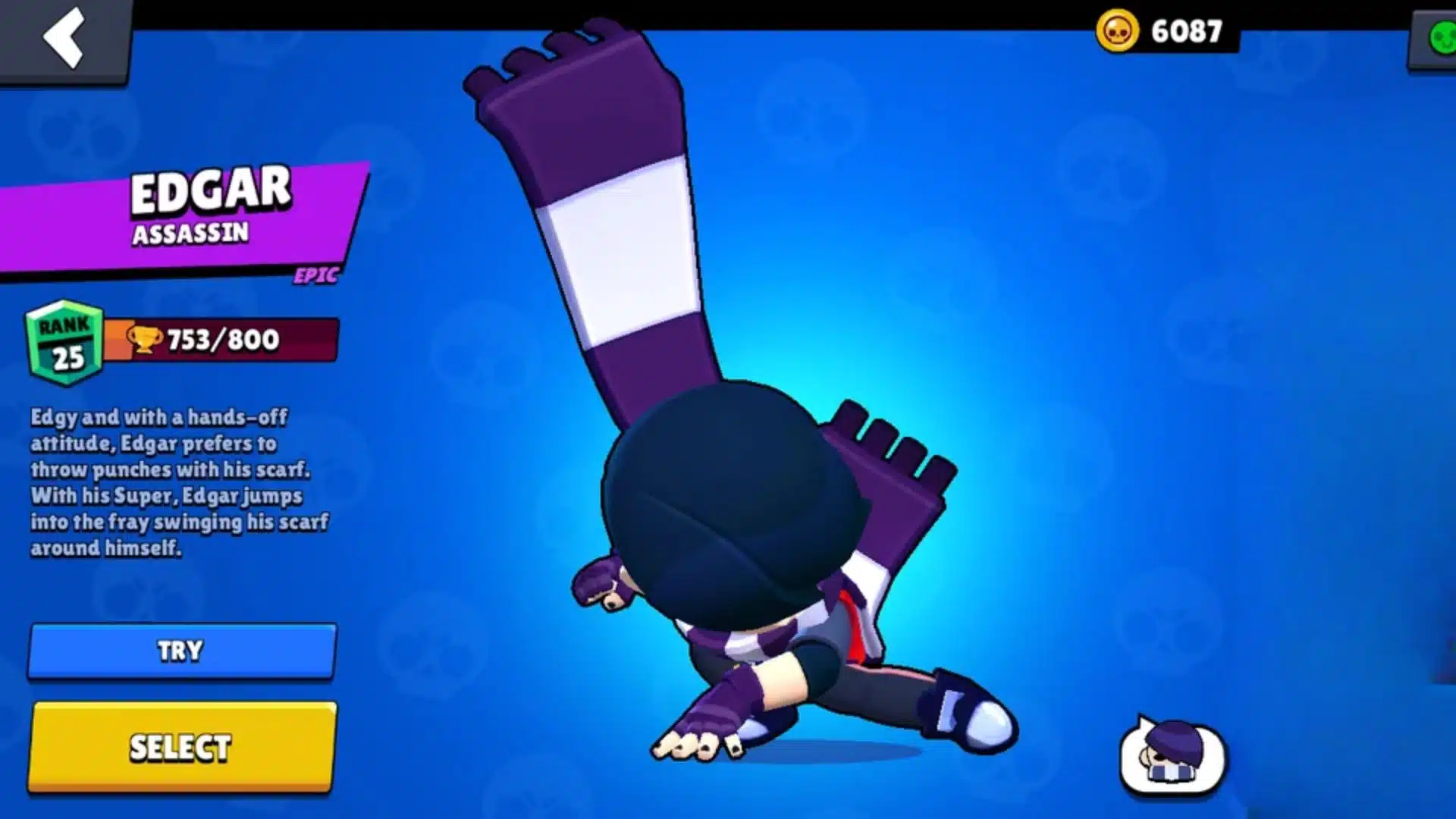 Imágenes de Edgar de Brawl Stars