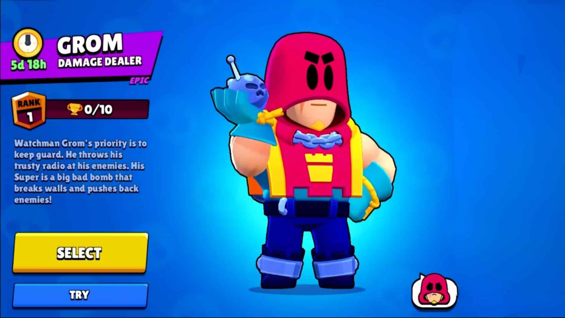 Imágenes de Grom de Brawl Stars