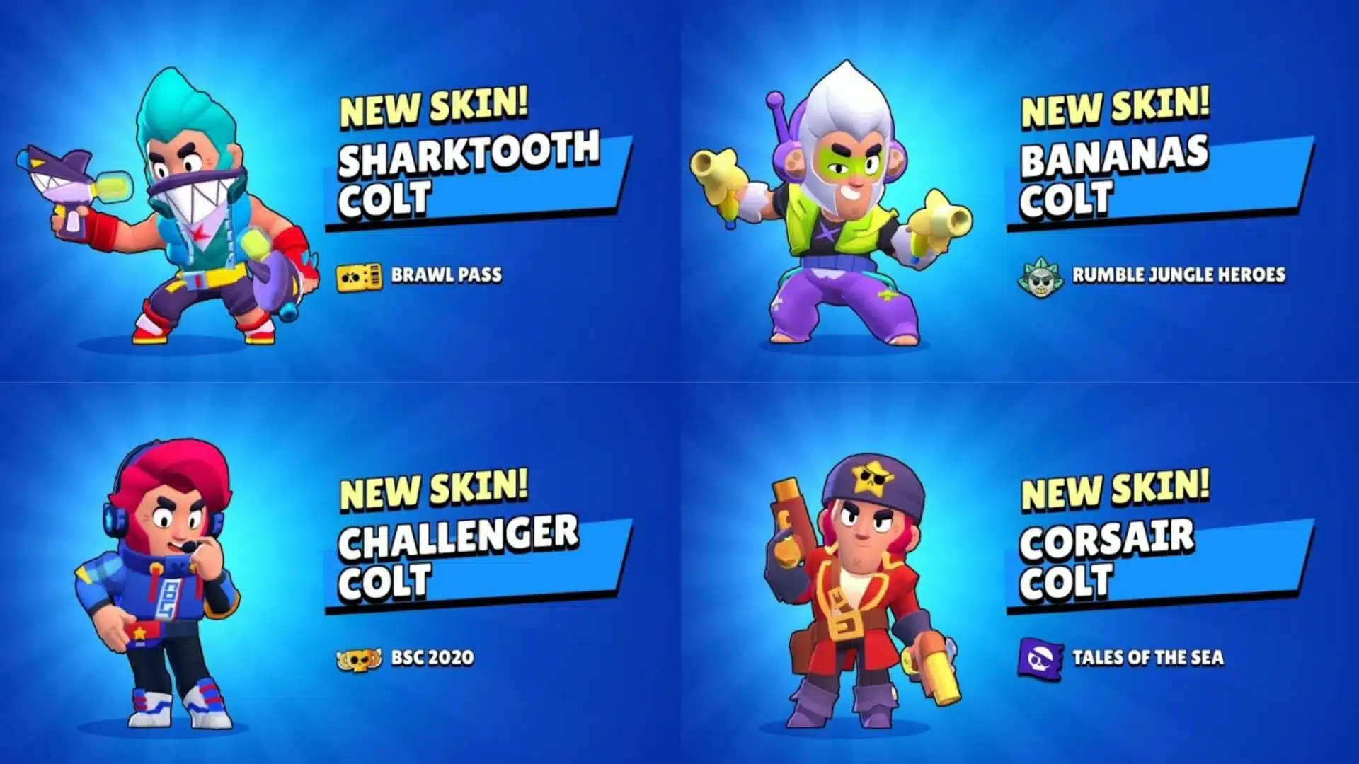 Todas las Skins de Colt en Brawl Stars
