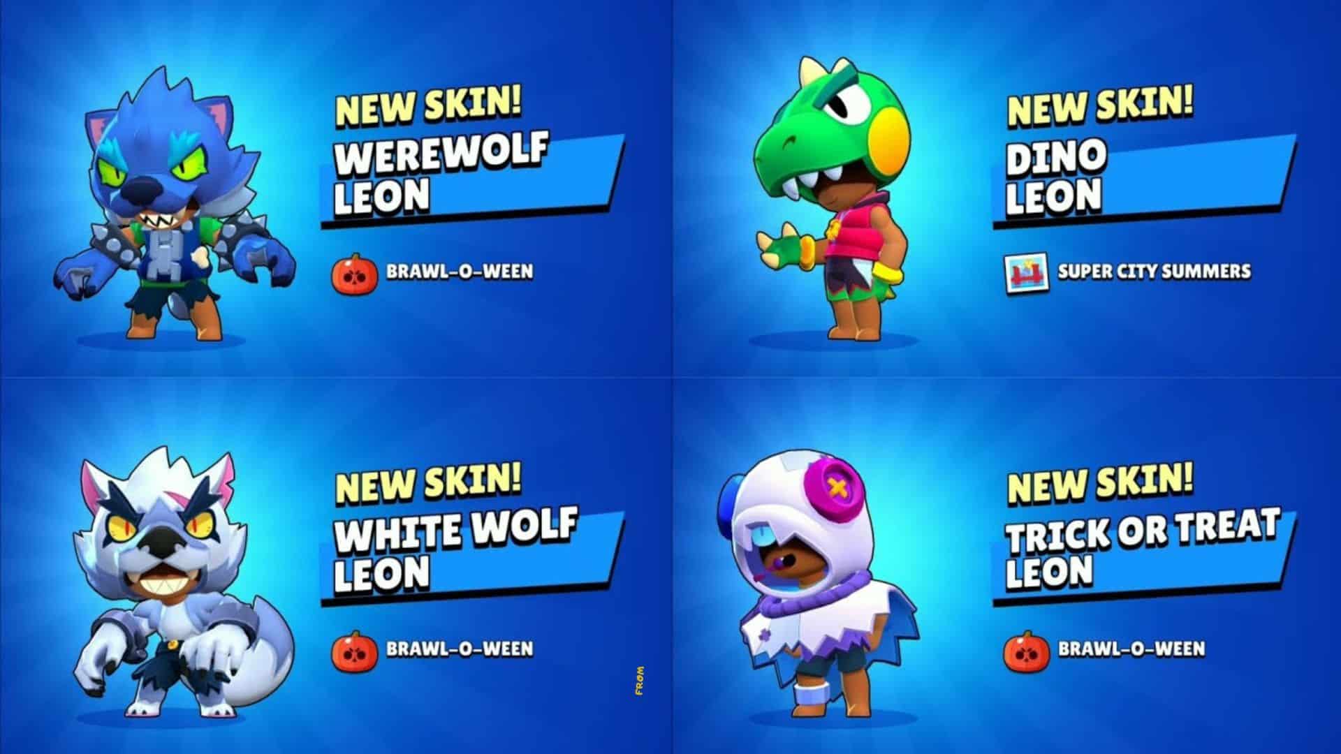 All Leon Skins In Brawl Stars