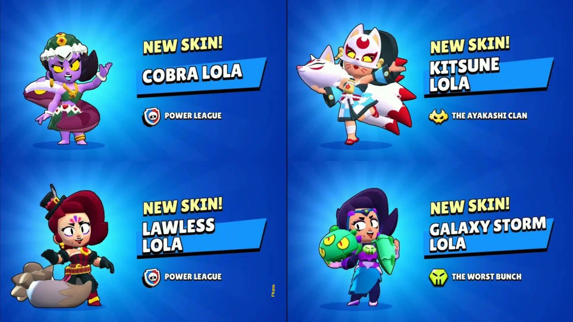 Todas las Skins de Lola en Brawl Stars