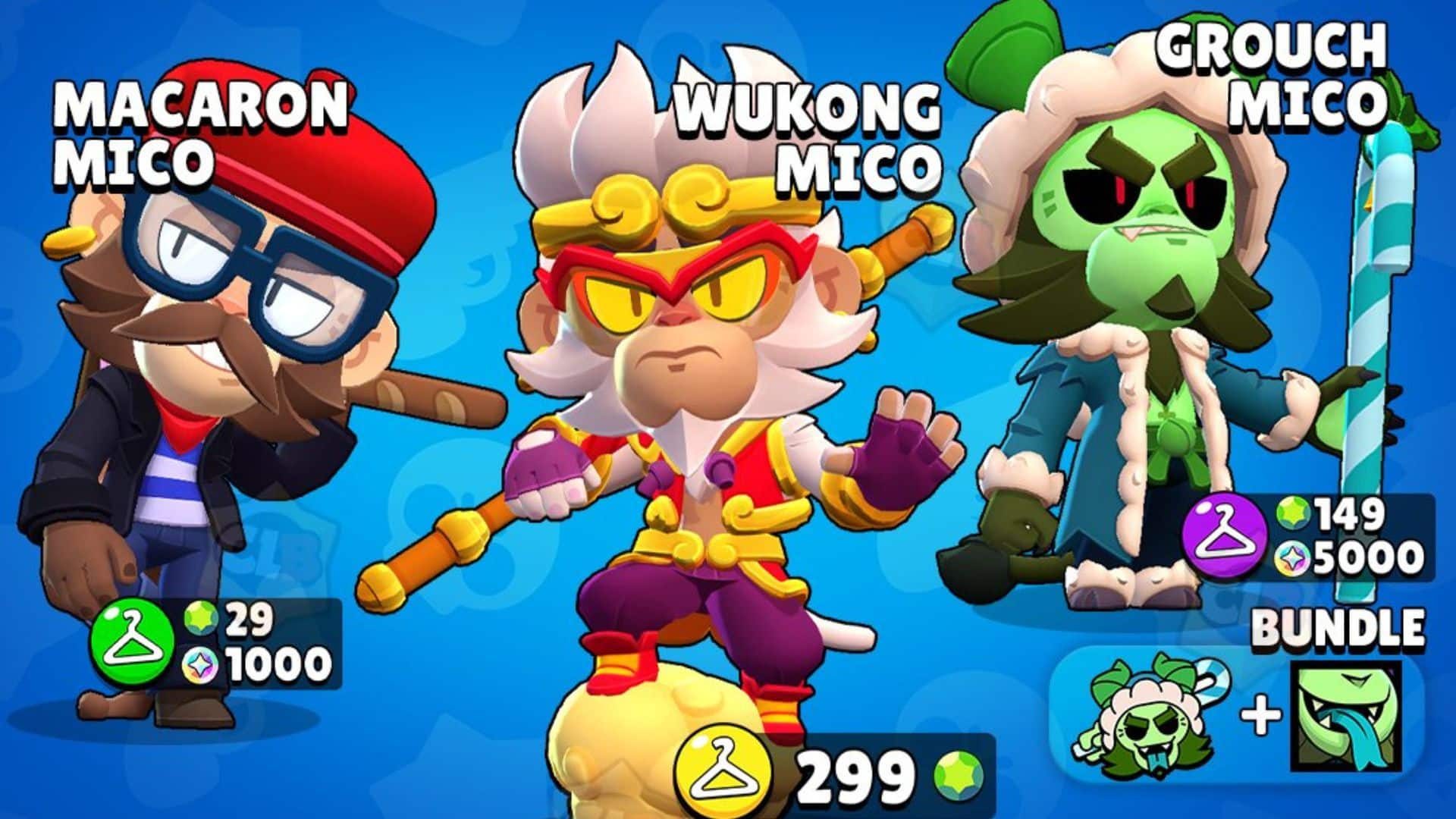 Todas las Skins de Mico en Brawl Stars