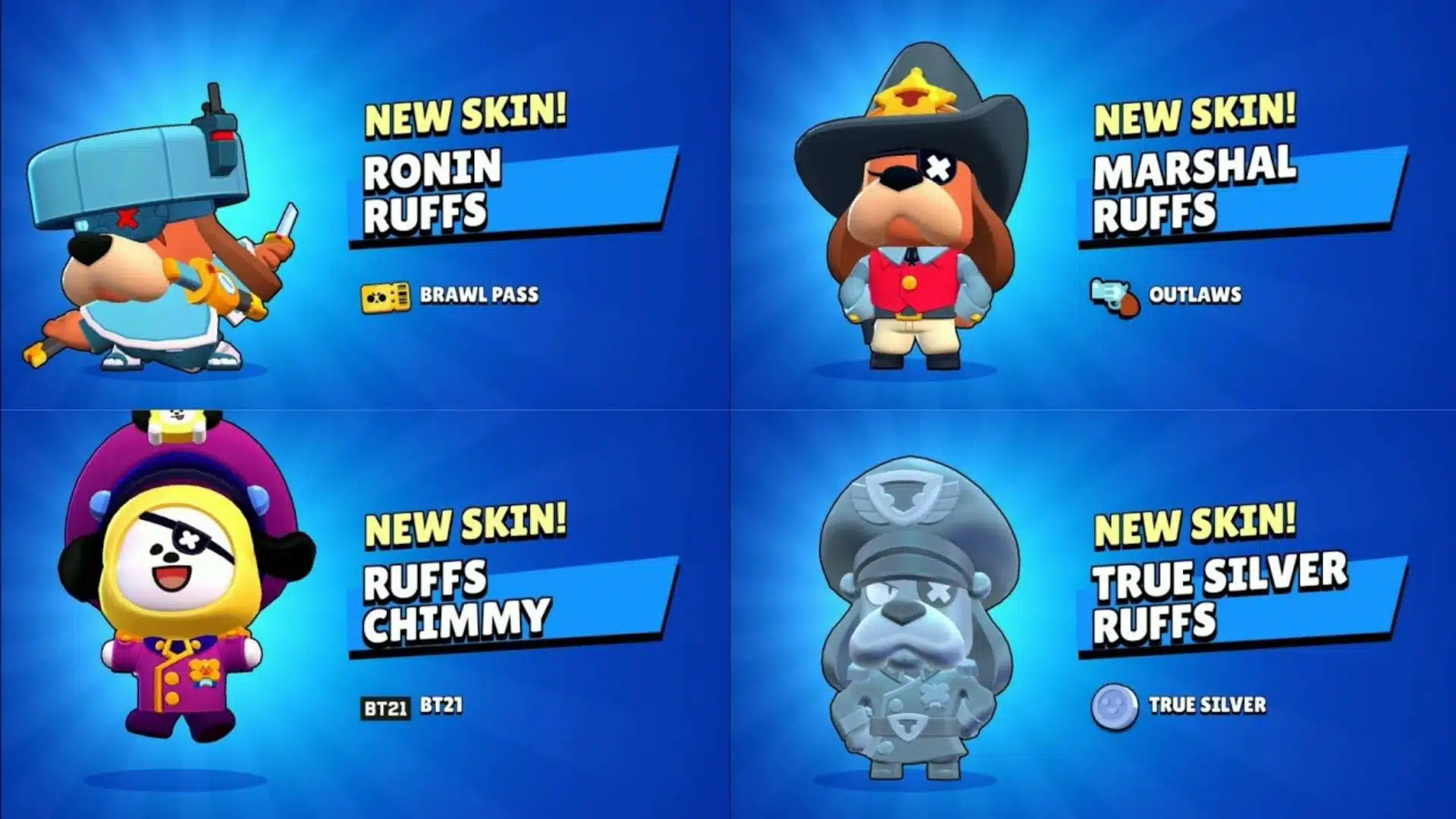 Todas las Skins de Ruffs en Brawl Stars