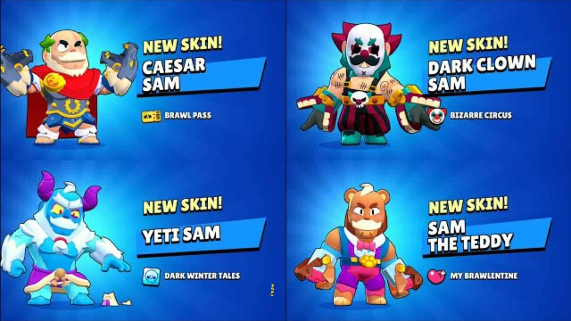 Todas las Skins de Sam en Brawl Stars