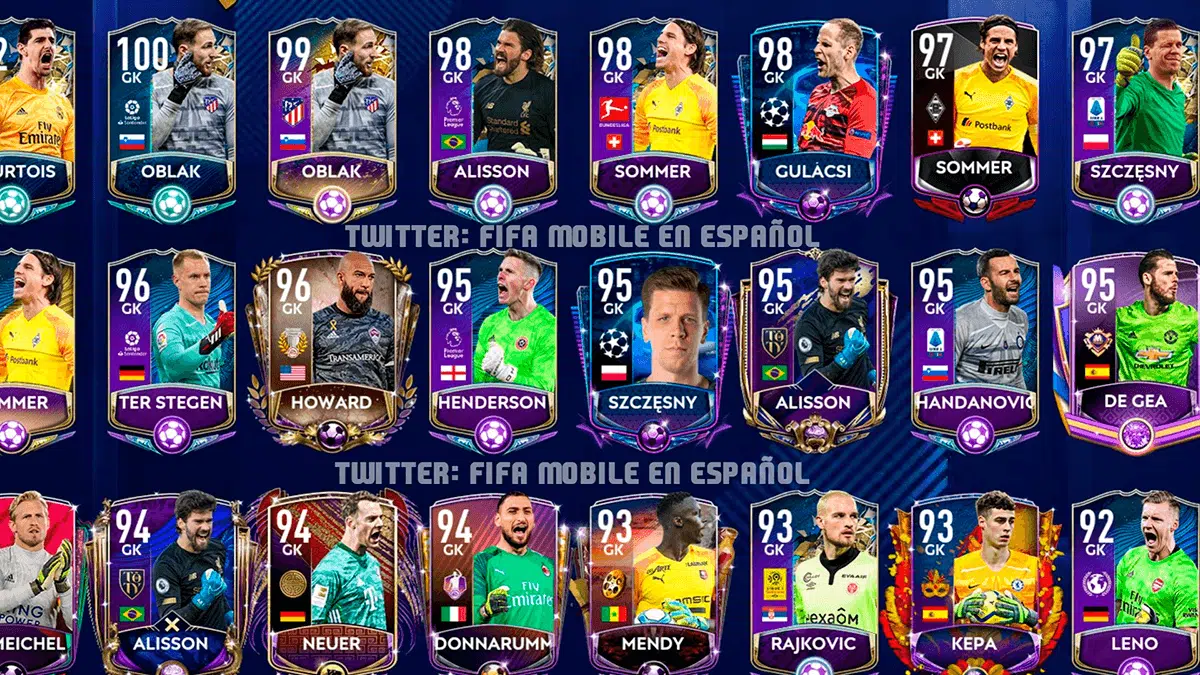 Listado de los mejores porteros de Fifa Mobile Listado de los mejores porteros de Fifa Mobile